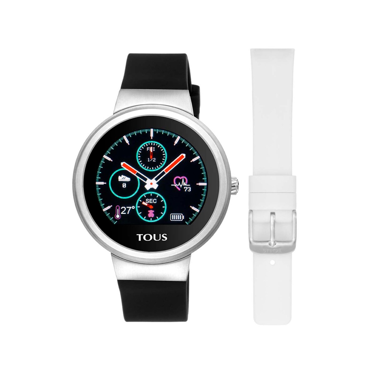 Reloj smartwatch activity Rond Touch de acero con correa de silicona ...