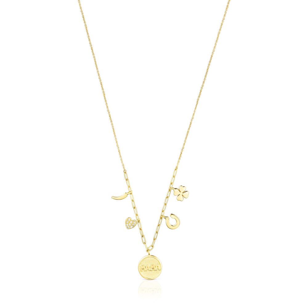TOUS Good Vibes gold and diamond necklace | TOUS