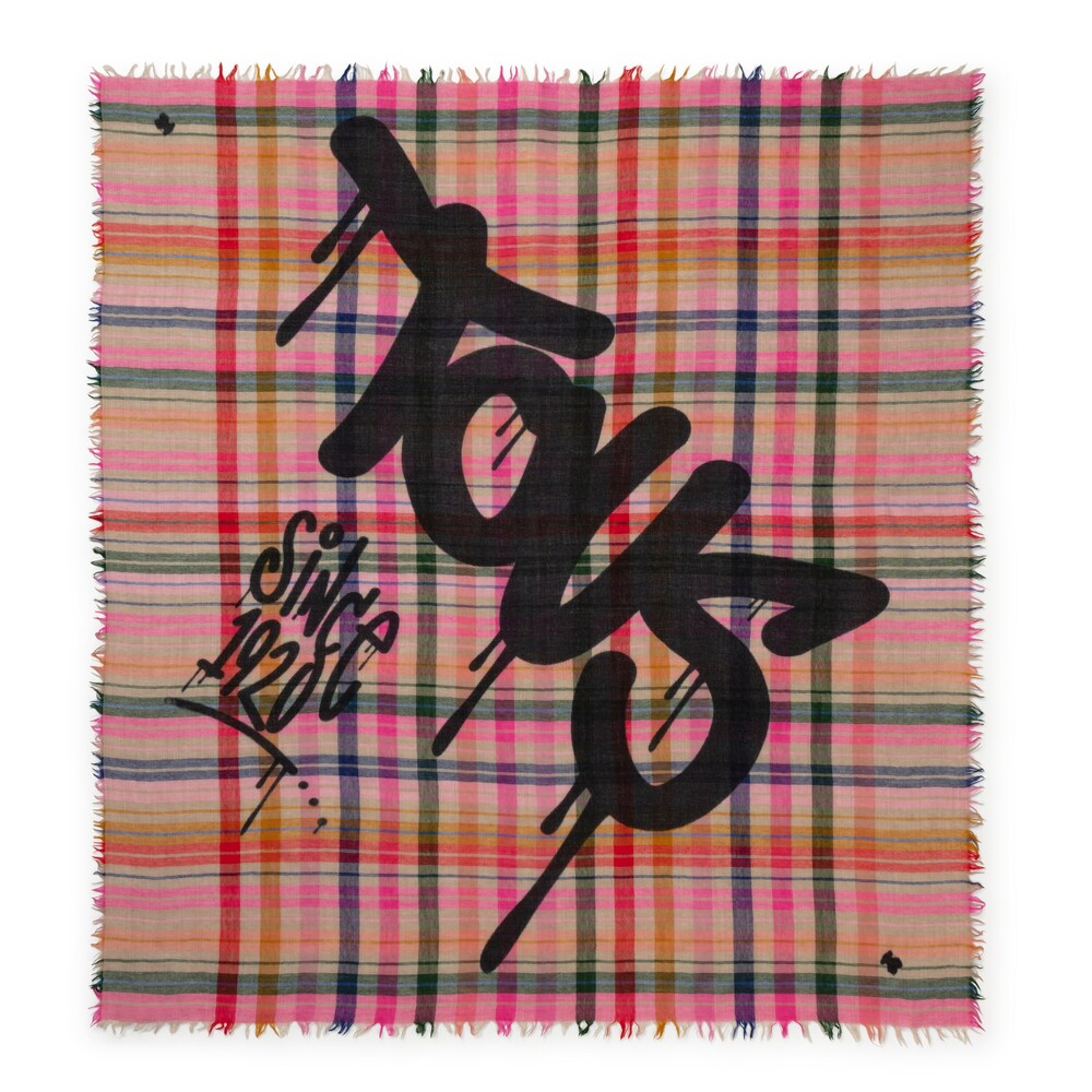 Multi-black Wool Exene Spray Scarf | TOUS