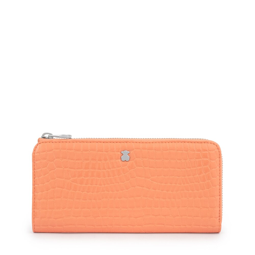 Medium Orange Dorp Exotic Wallet | TOUS