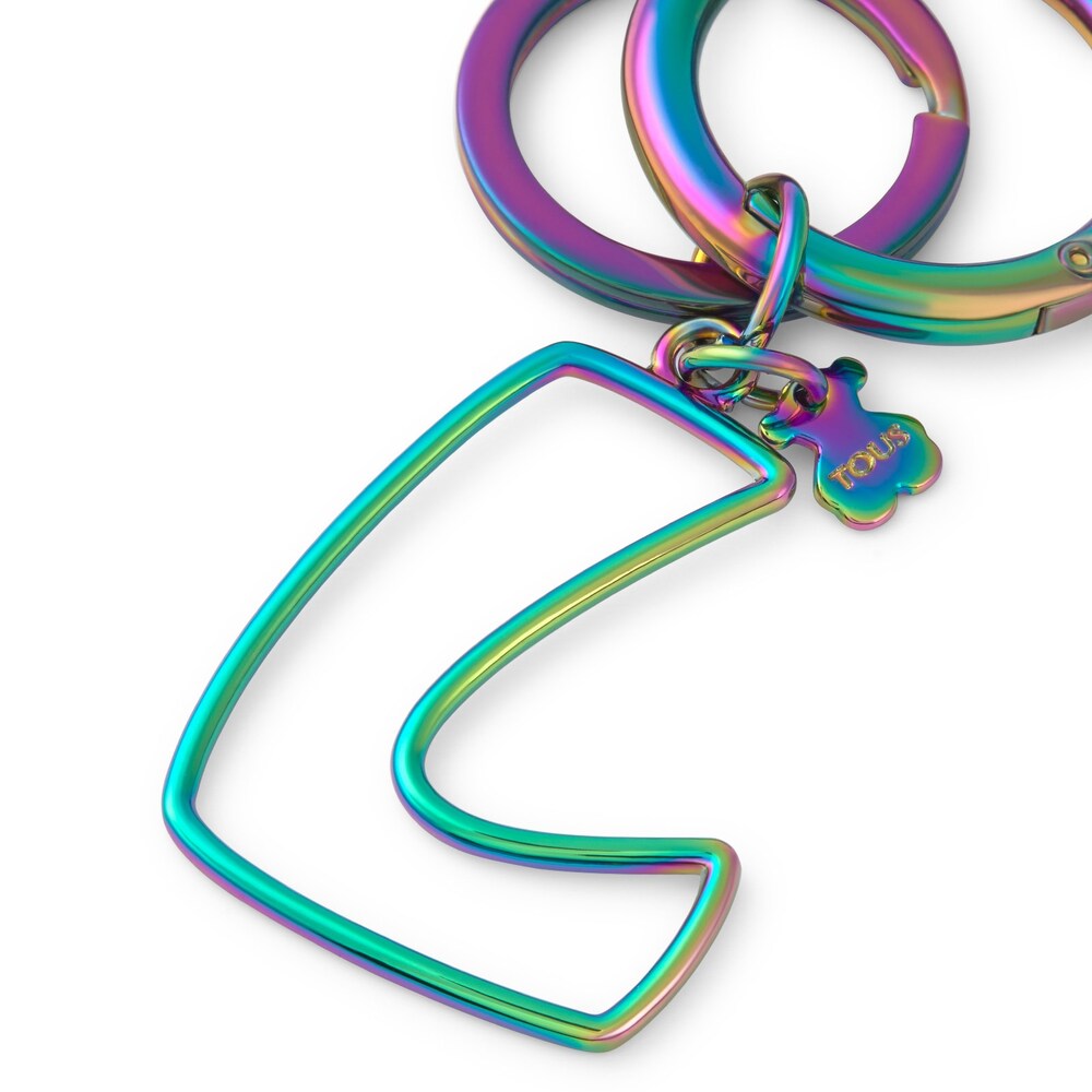 Iridescent Touscedario Letter L Key ring | TOUS