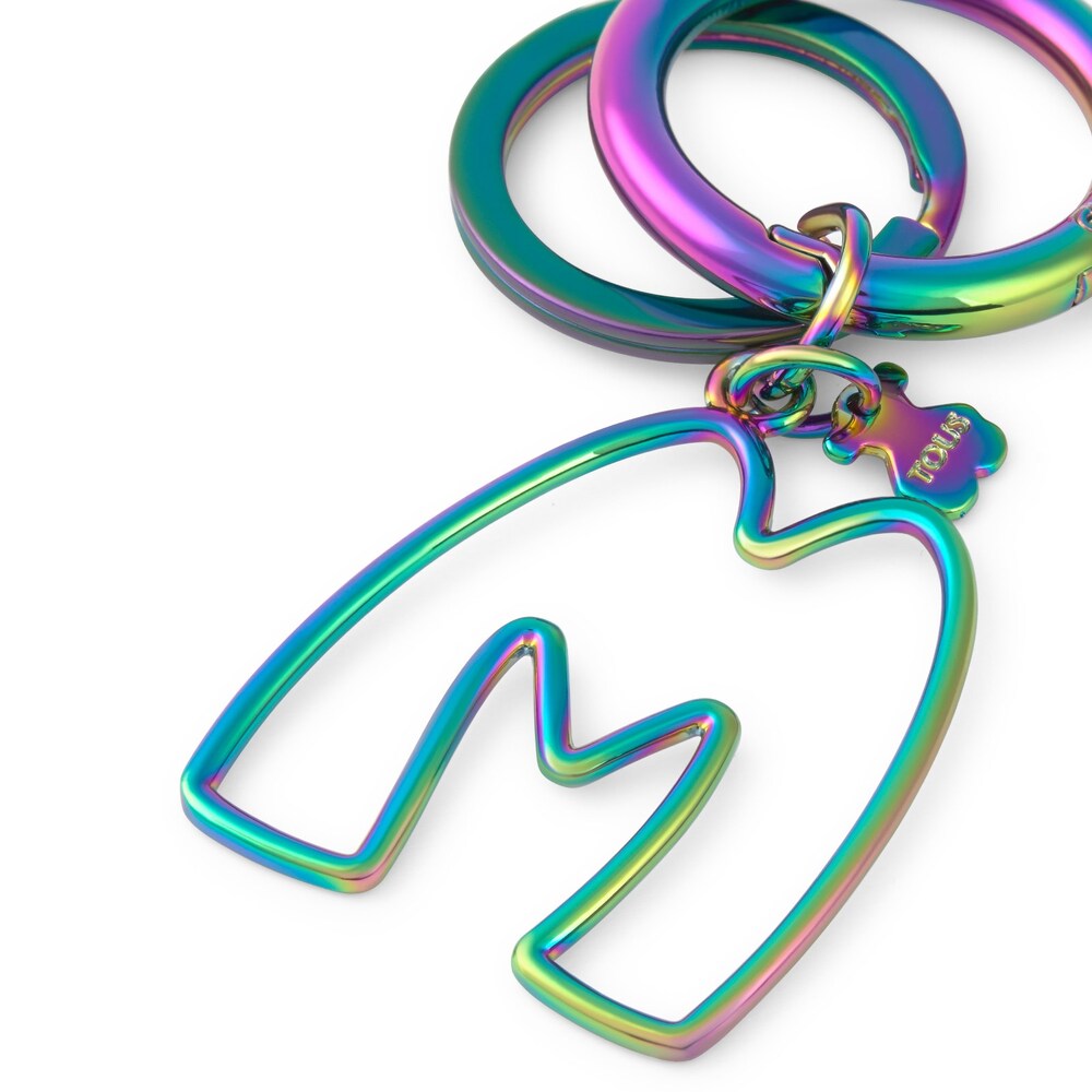 Iridescent Touscedario Letter M Key ring | TOUS