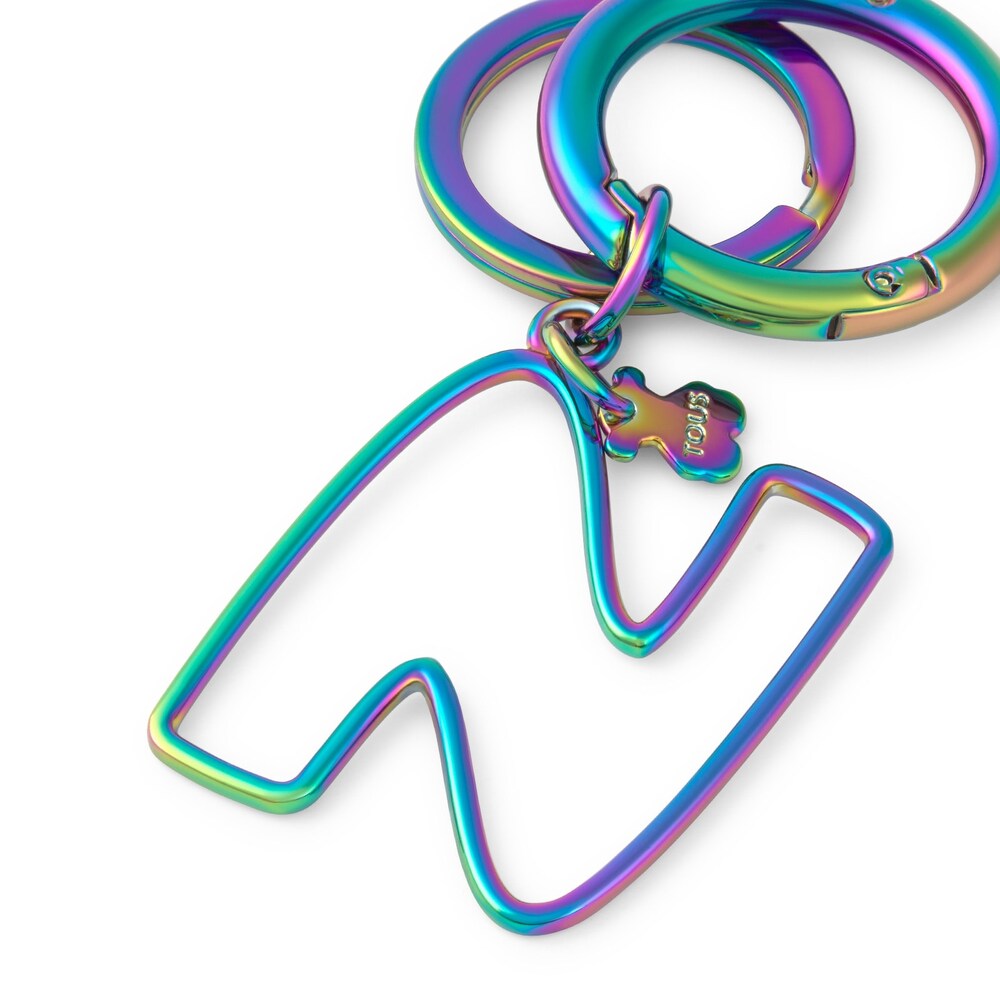 Iridescent Touscedario Letter N Key ring | TOUS