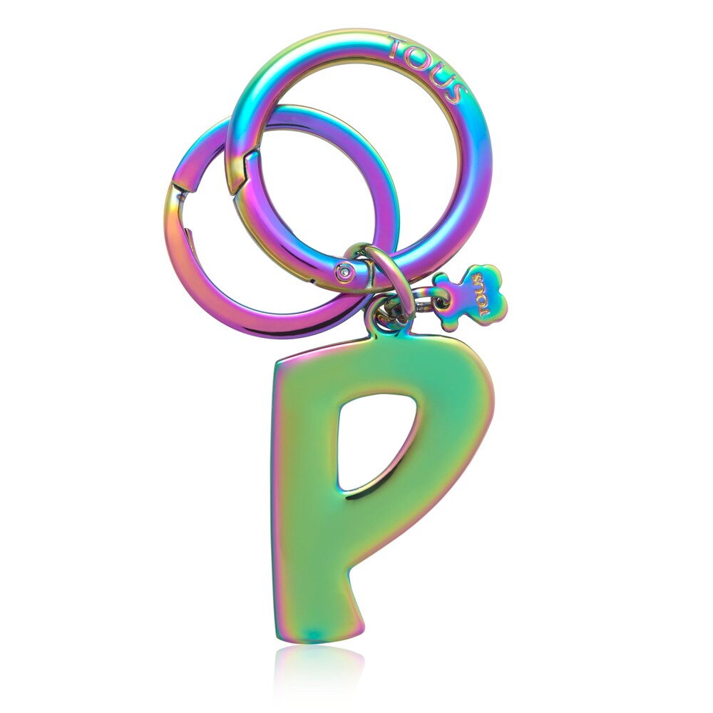 Iridescent Touscedario Letter P Key ring | TOUS