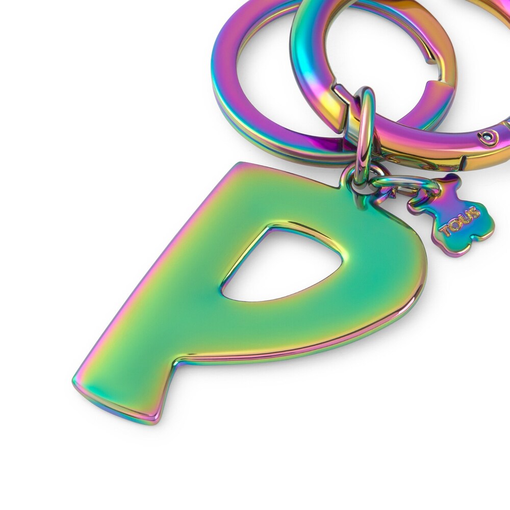 Iridescent Touscedario Letter P Key ring | TOUS