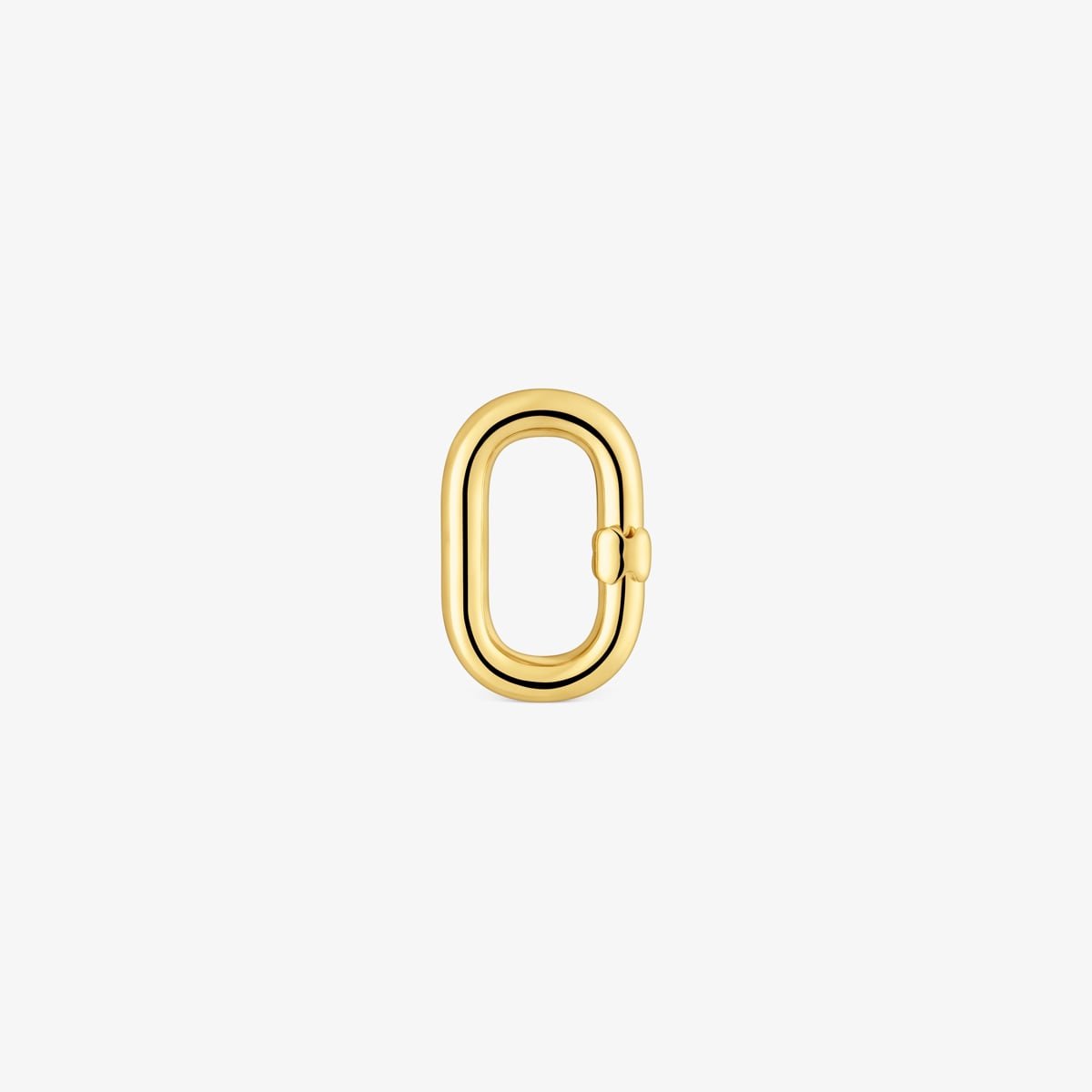 Anilla pequeña con baño de oro 18 kt sobre plata Hold Oval | TOUS