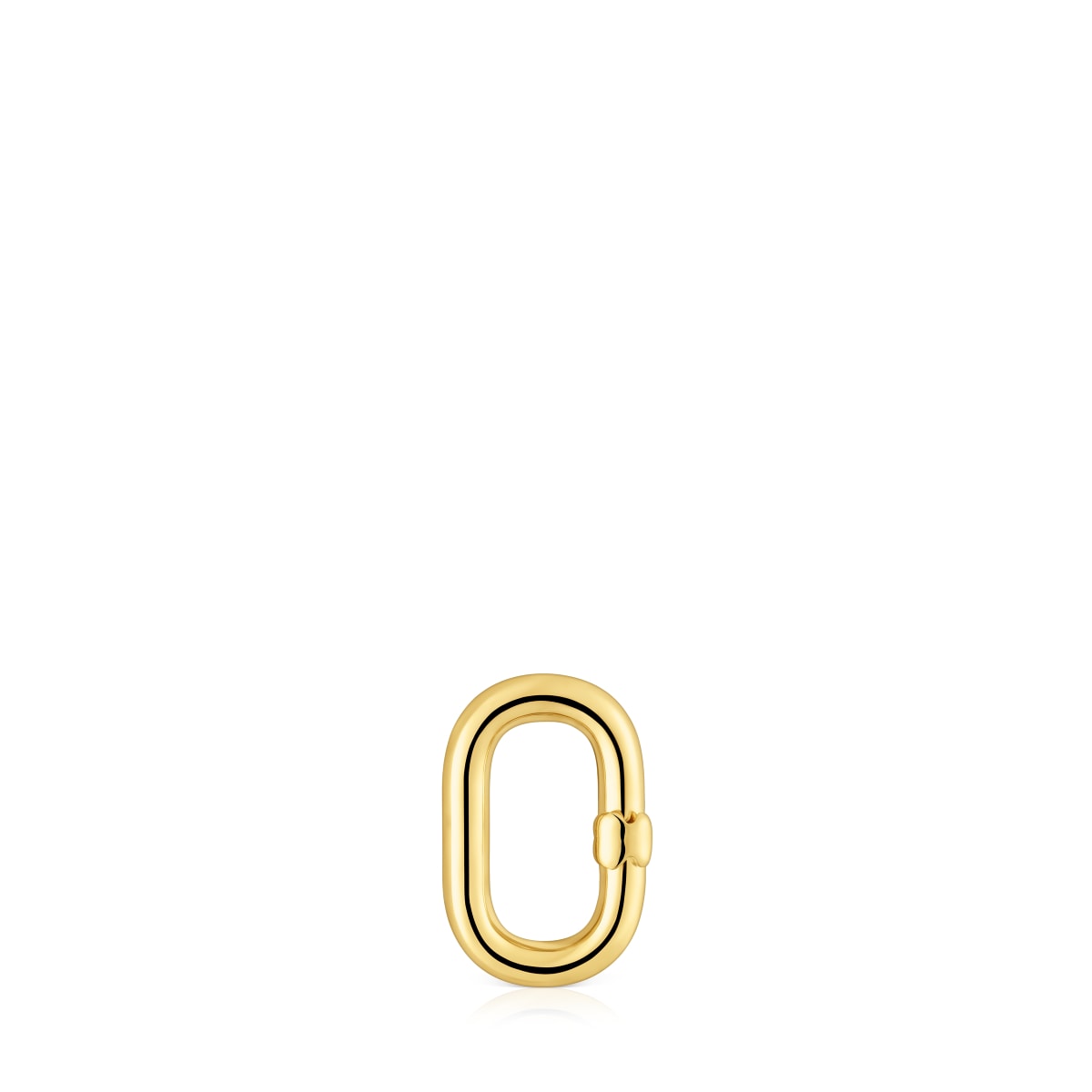 Anilla pequeña con baño de oro 18 kt sobre plata Hold Oval | TOUS