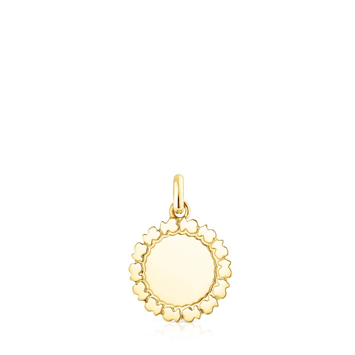 Dije Straight medalla con baño de oro 18 kt sobre plata | TOUS