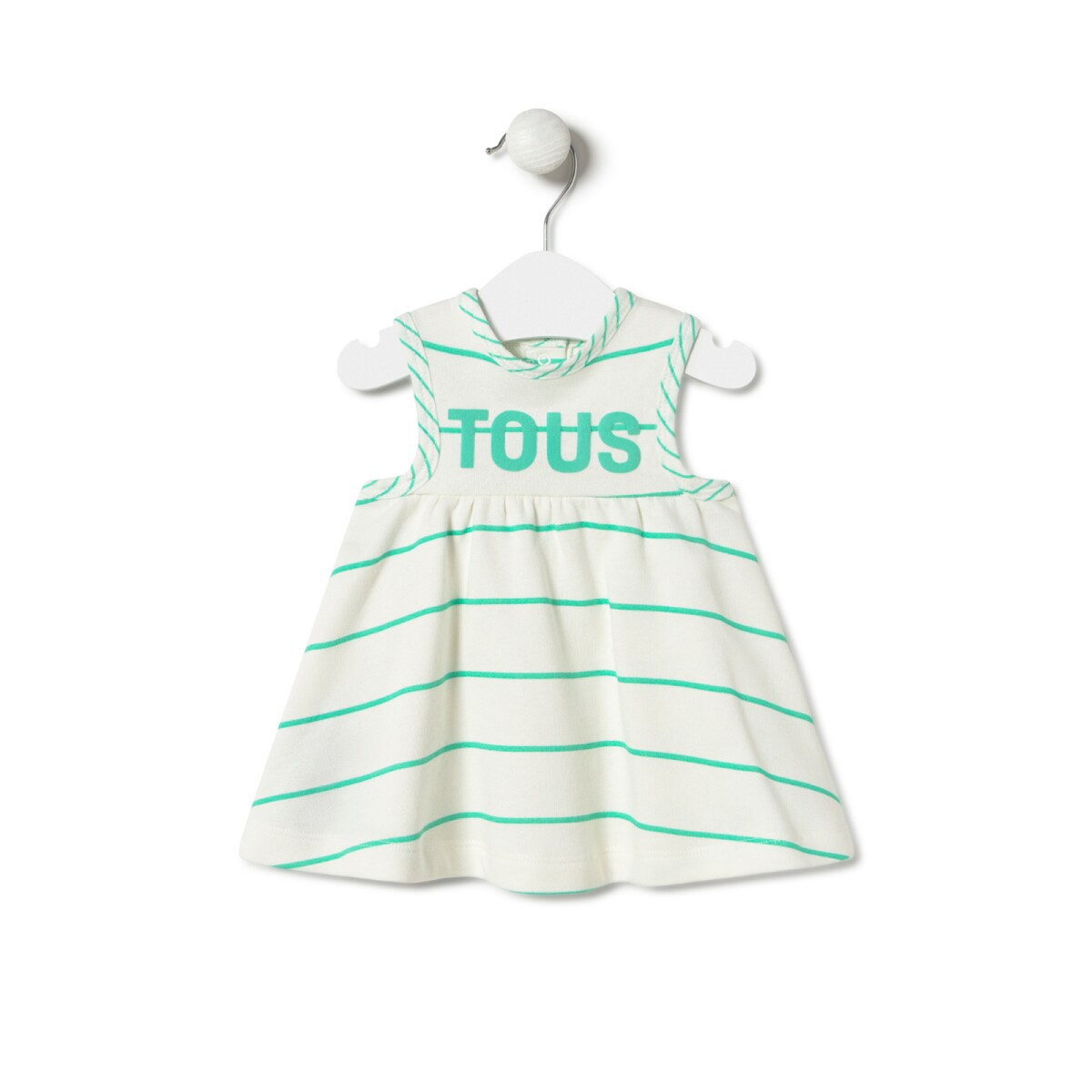 Girl s stripy dress in Vibrant green | TOUS