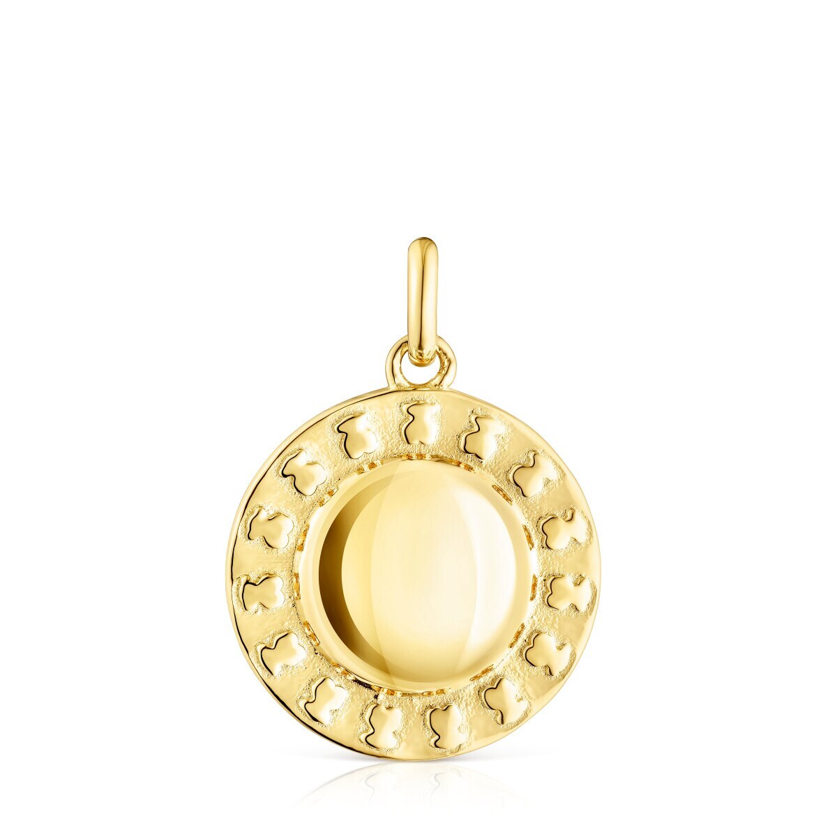 Medalla con baño de oro 18 kt sobre plata sol osos Effecttous | TOUS