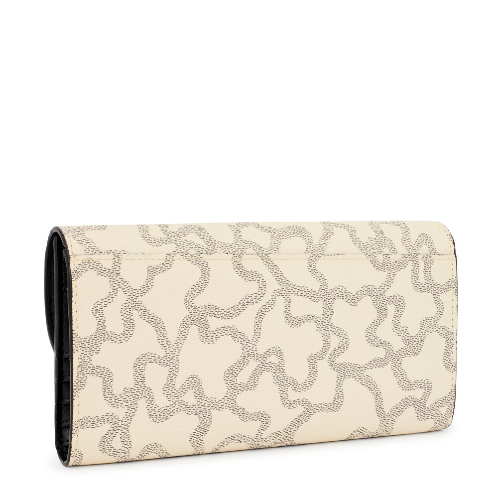 Beige and mustard-colored Amaya Kaos Icon Wallet | TOUS