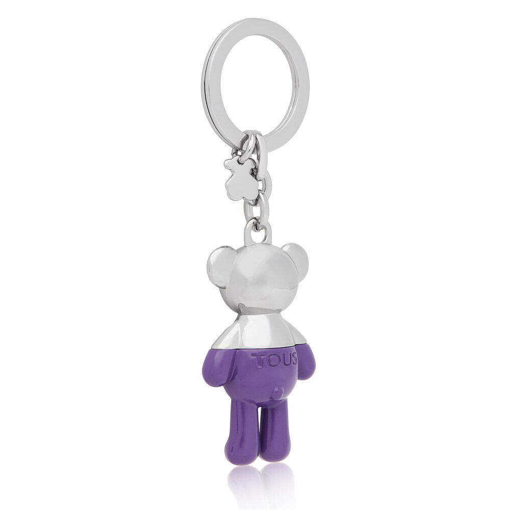 Silver and lilac TOUS Teddy Bear Key ring | TOUS