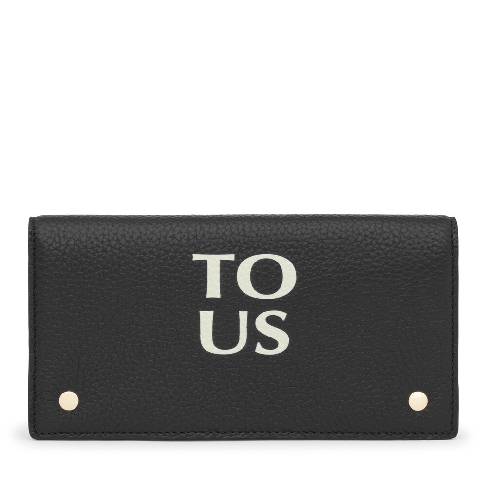 Flat black leather TOUS Balloon Wallet | TOUS