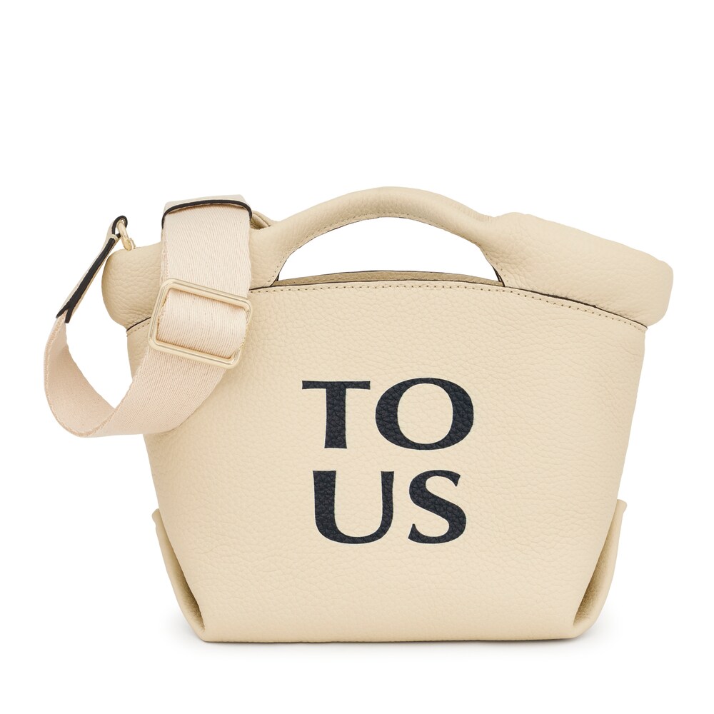 Small beige leather TOUS Balloon Tote bag | TOUS
