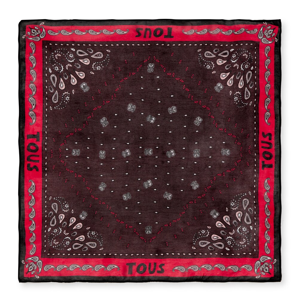 Viscose TOUS Crinkled Scarf with burgundy bandana | TOUS