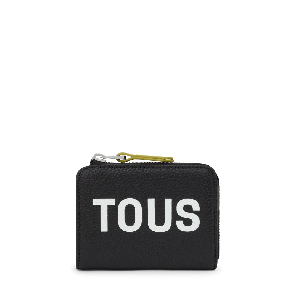 Black leather TOUS Logo Lynn Card wallet | TOUS
