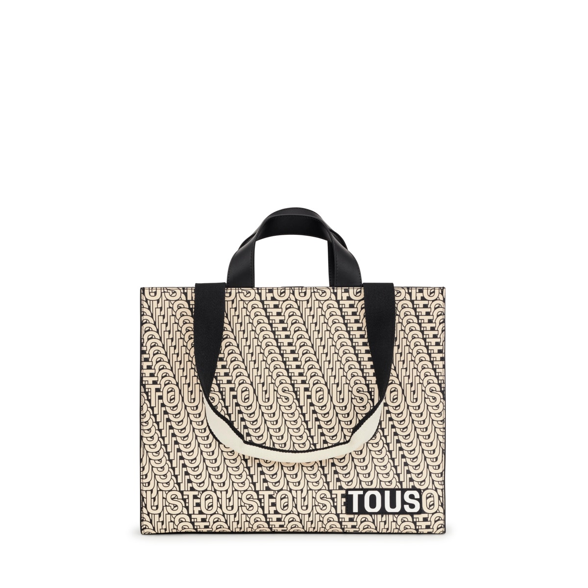 Shopping grande Amaya beige y negro TOUS Vera | TOUS