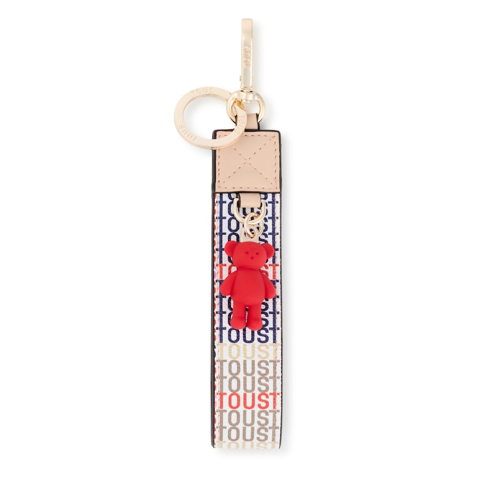Beige TOUS Cecilia Ribbon Square Key ring | TOUS