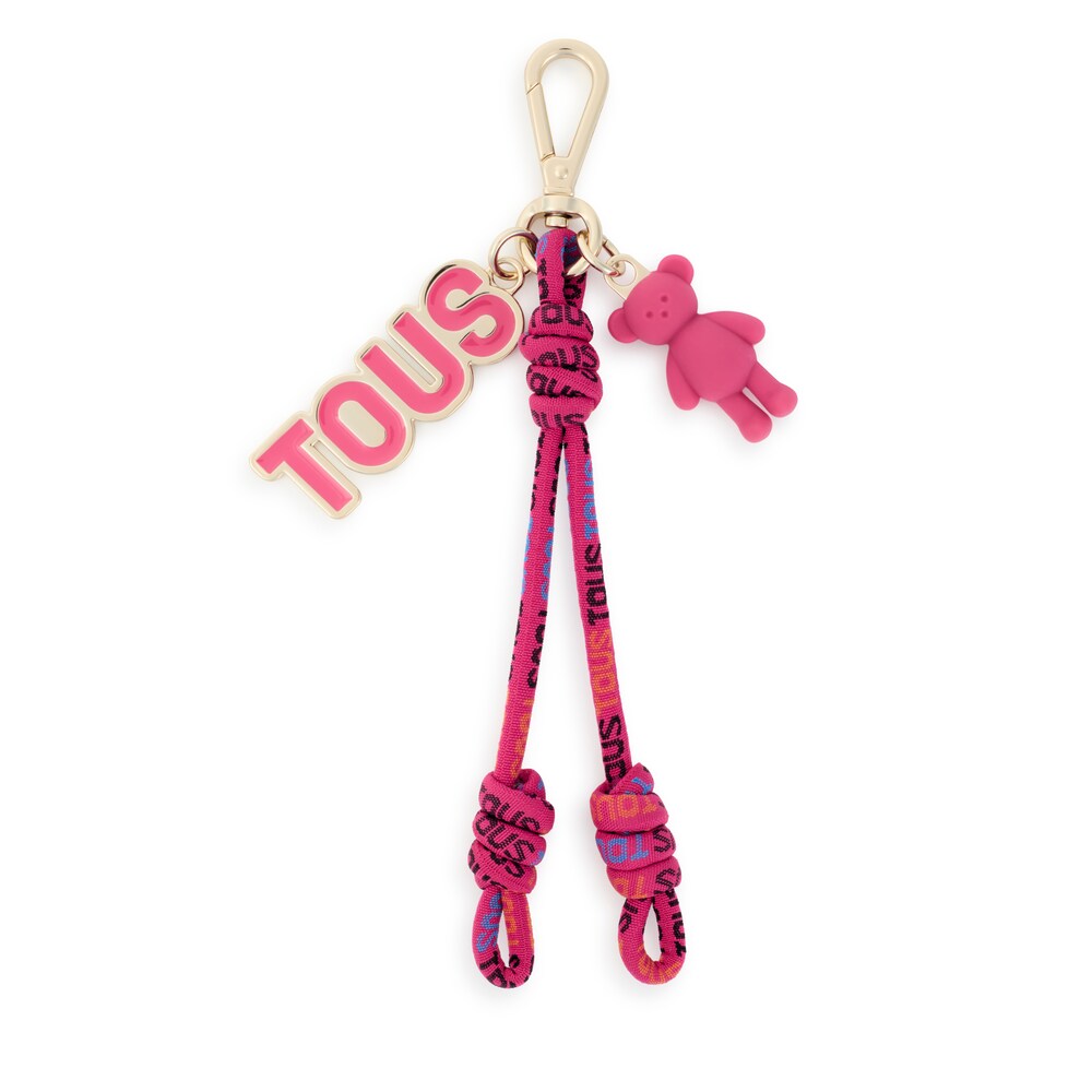 Fuchsia-colored TOUS Logo Rope Key ring | TOUS