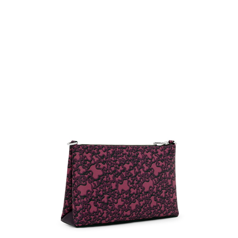 Burgundy-colored Flat Crossbody bag Kaos Mini Evolution | TOUS