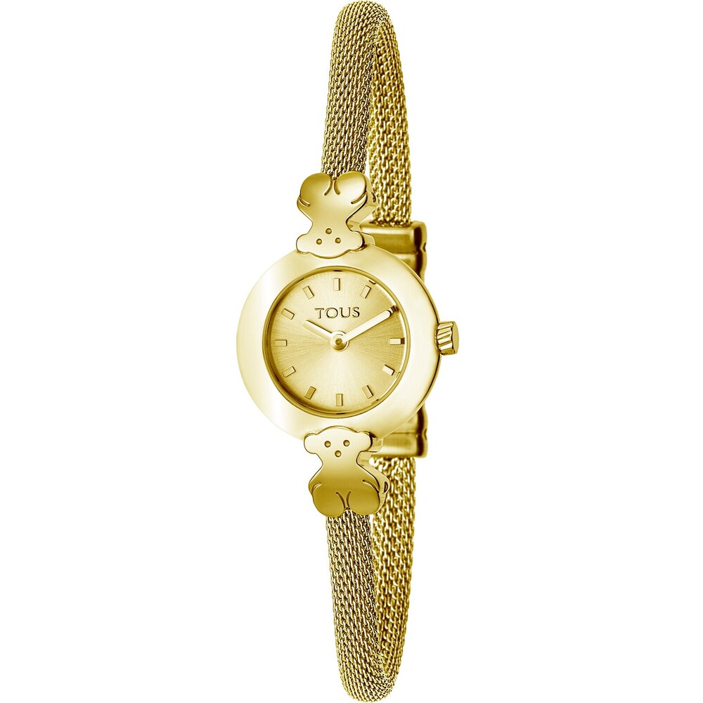 Gold IP Steel Chic Mesh Watch | TOUS