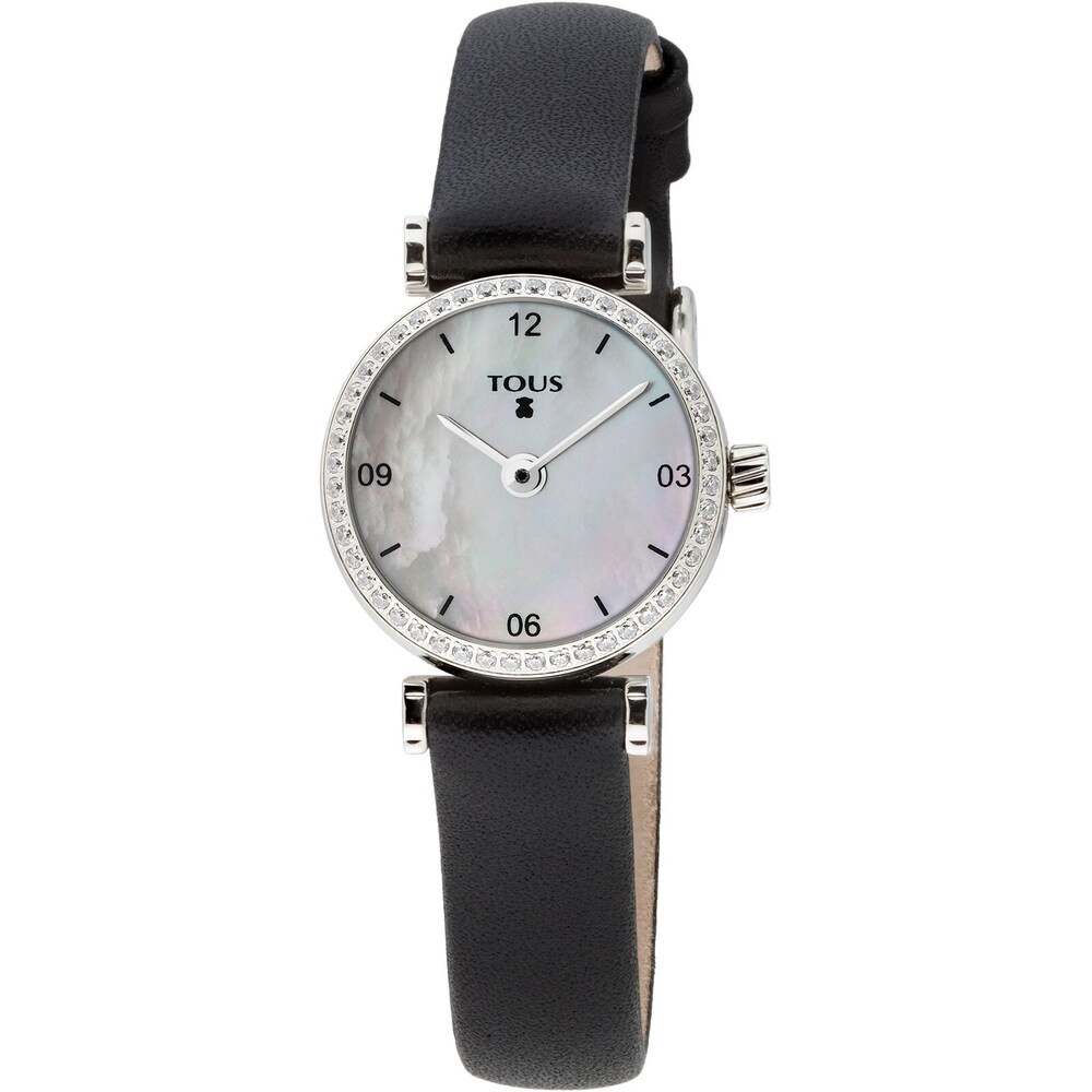 Steel Camille Watch with Diamonds, Sapphire, Mother-of-pearl and black ...