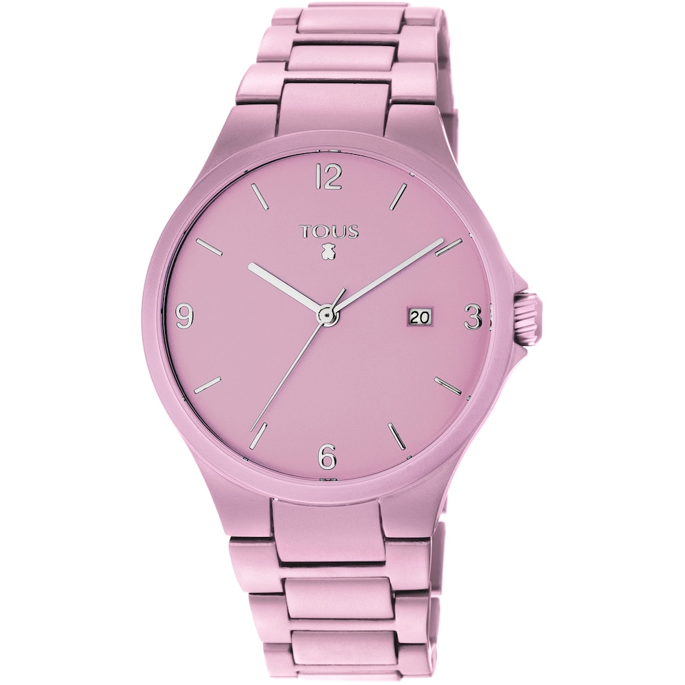 Reloj analógico Motion Aluminio de aluminio anodizado rosa | TOUS