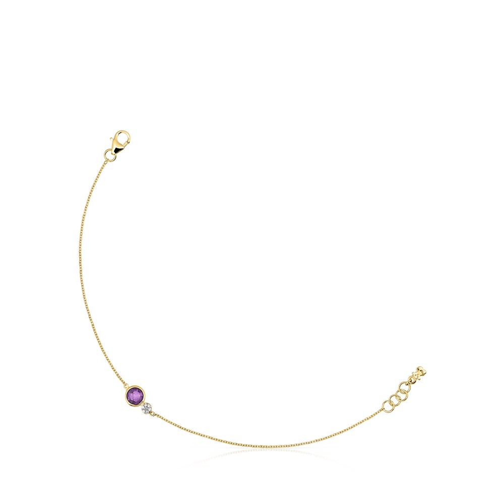 Gold with Amethyst and Diamonds Color Kings Bracelet | TOUS
