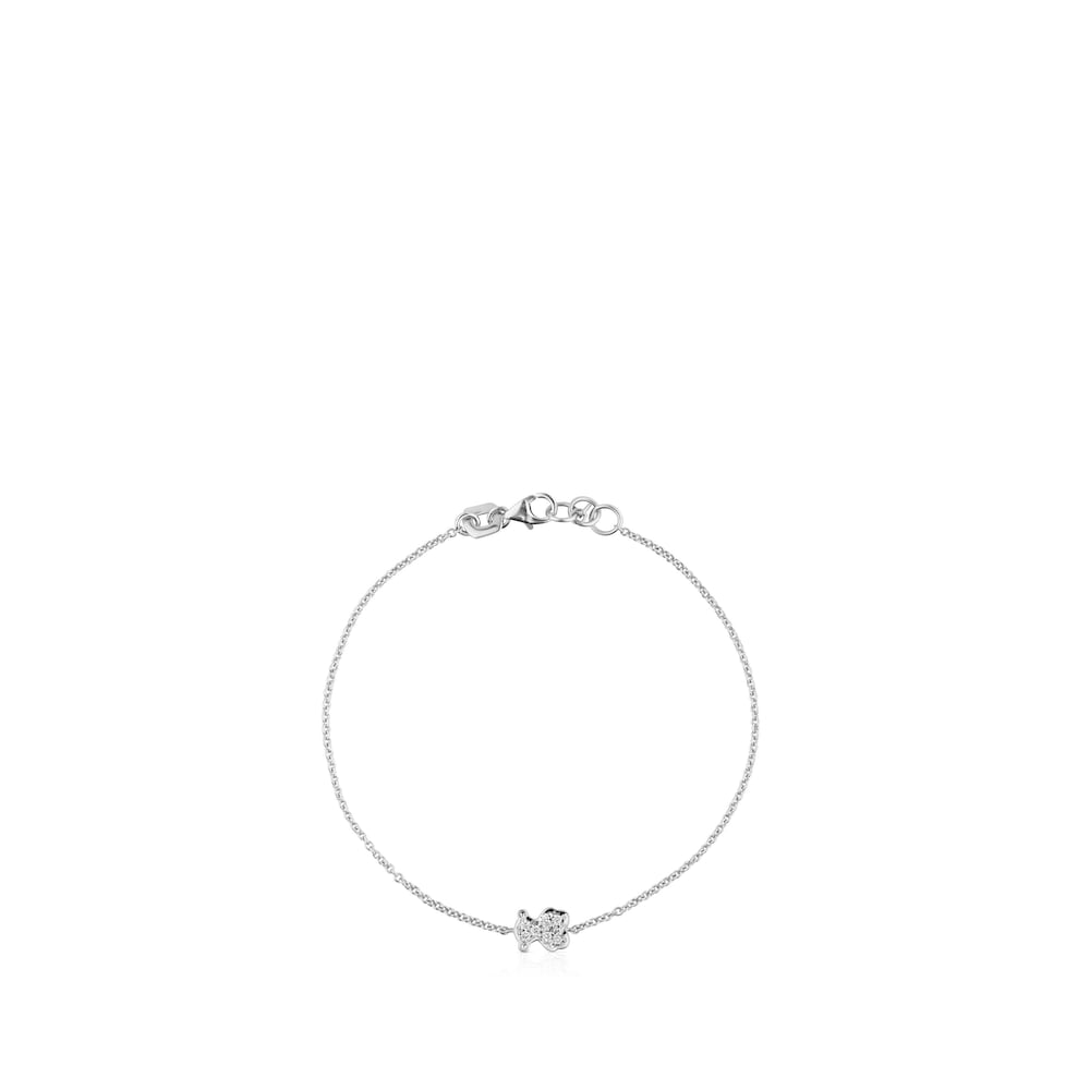 White Gold Icon Gems Bracelet with Diamonds | TOUS