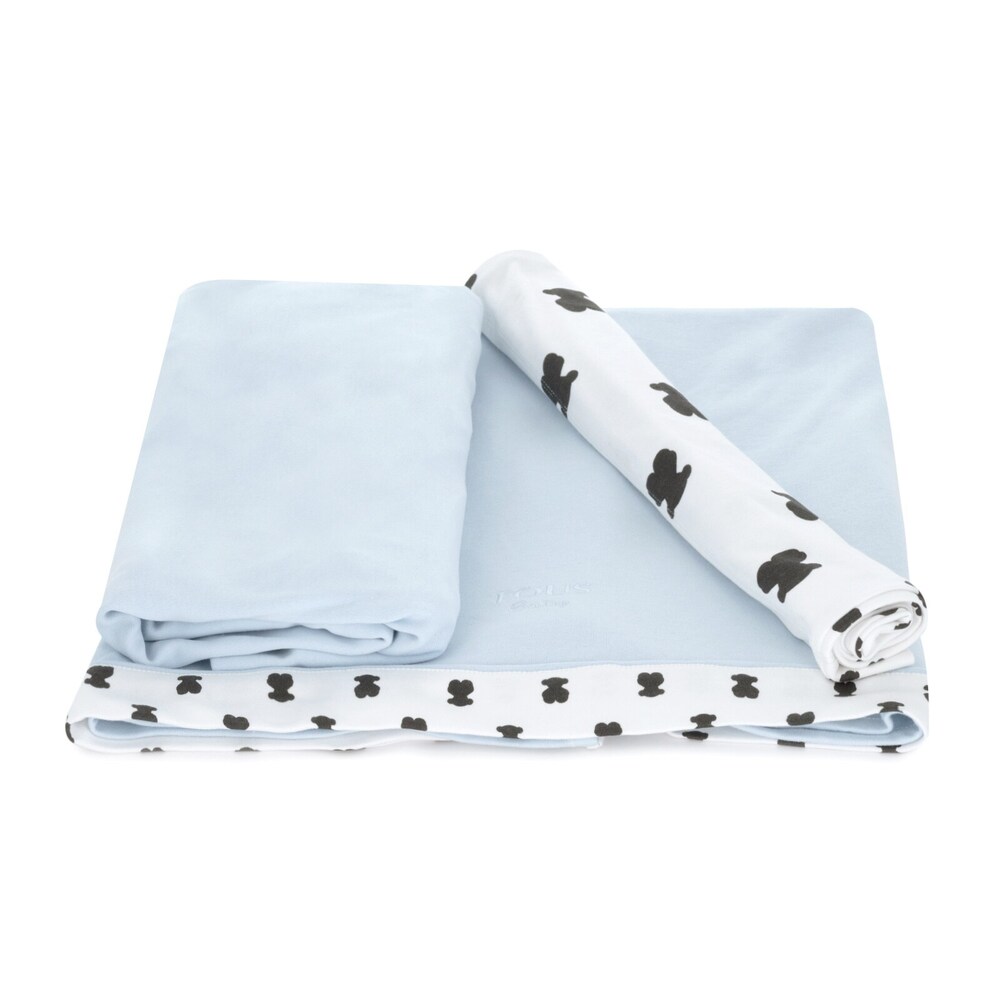 Multi Bear set of sheets in Sky Blue | TOUS