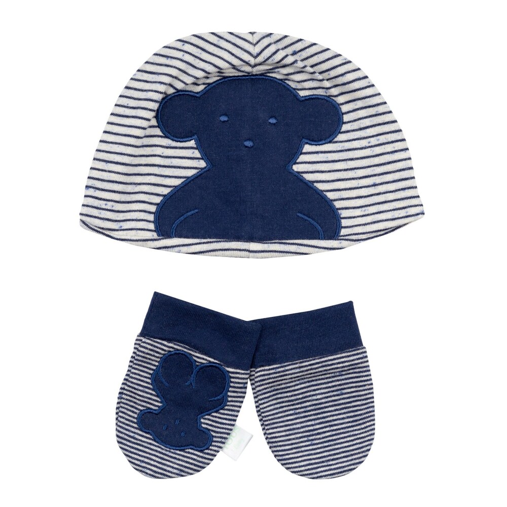 Risc cap and mittens set in Navy Blue | TOUS